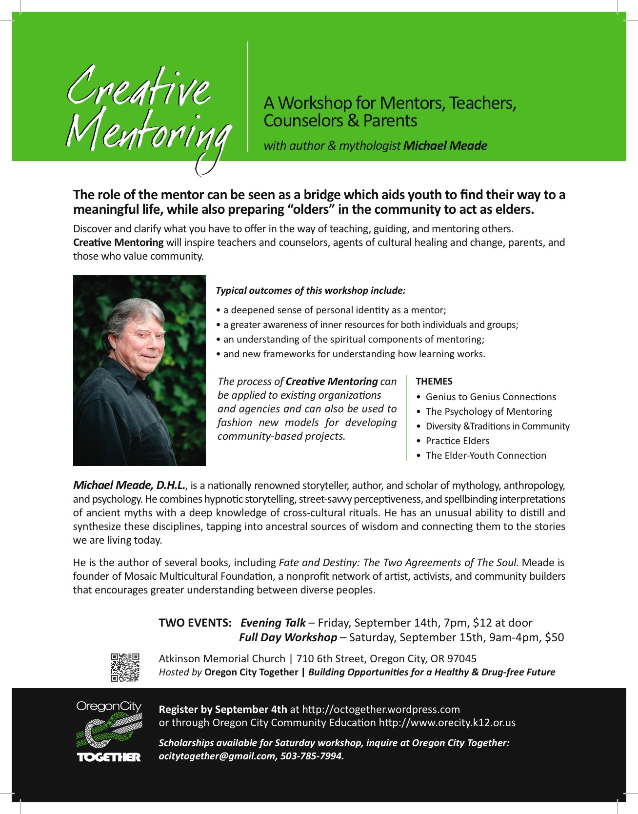 Creative Mentoring Workshop: Registration Open – Oregon City Together